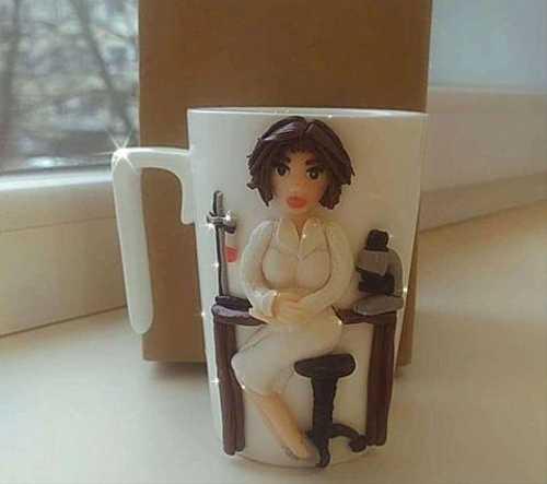 Кружка подарок полимерная глина