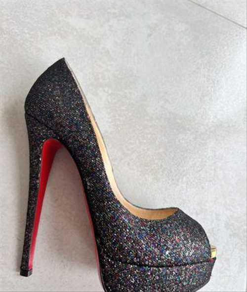 Christian louboutin lady peep 14 см 37,5