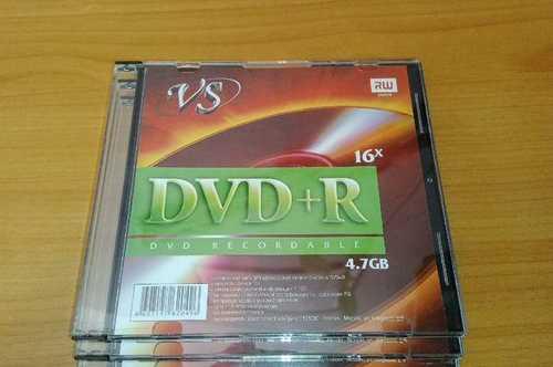 Диск DVD+R 4,7 GB 16x (3 штуки)