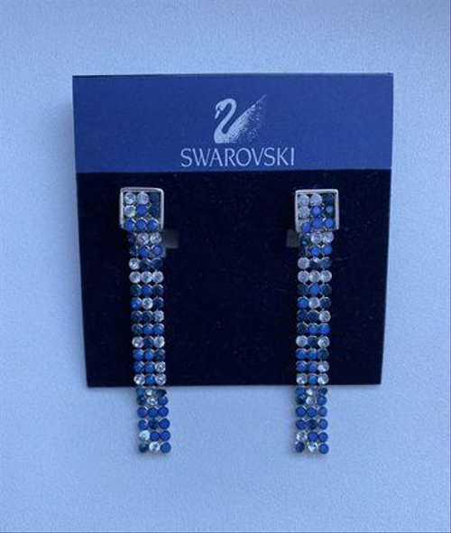 Серьги клипсы swarovski