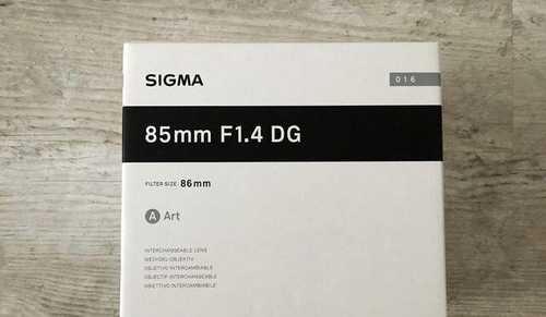 Новый Sigma 85mm f/1.4 DG HSM Art Canon EF