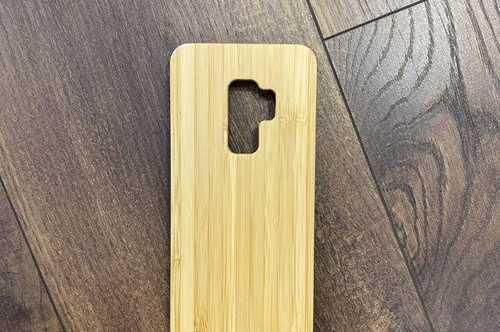 Чехол на sumsung s9+,с бамбуковым покрытием
