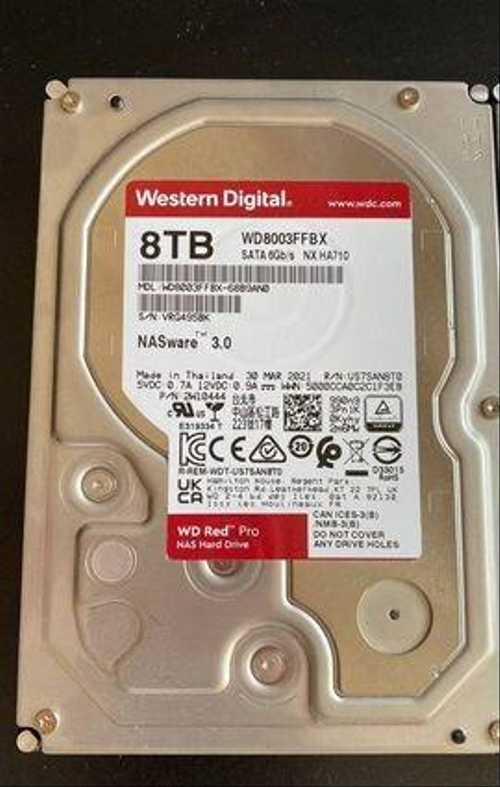 Жесткий диск wd red pro 8tb на гарантии