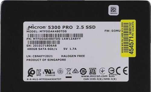 480 гб Серверный SSD Crucial Micron 5100