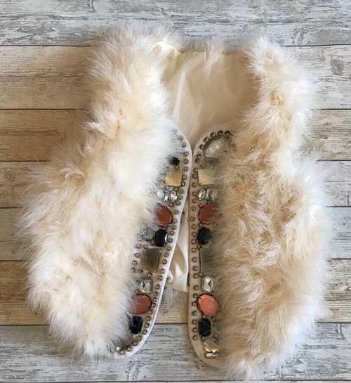 Жилет из перьев страуса Xs-s