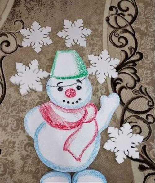 Снеговик фигурка из пенопласта