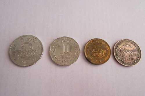 Набор монет Шри-Ланка, 4 шт., в т.ч. юбилейная