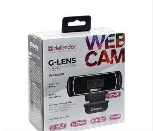 Веб-камера G-lens 2597 HD 2мп defender