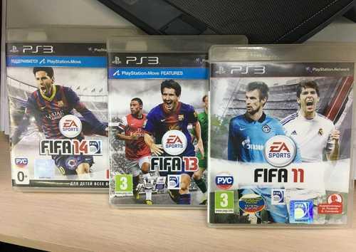 Диски для Sony PS3 Fifa 11, fifa 13, fifa 14