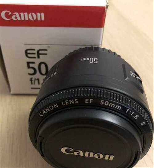 Объектив Canon EF 50 mm f/1.8 II