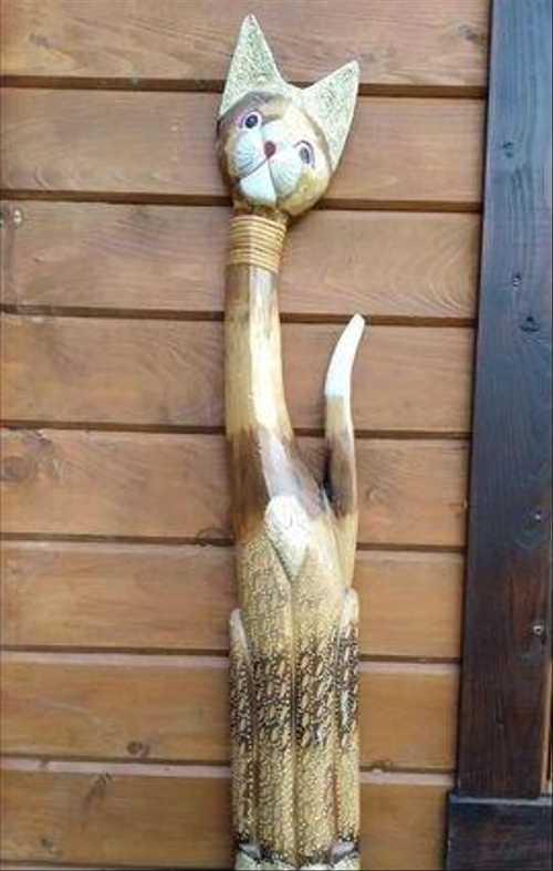 Деревянный кот, статуэтка
