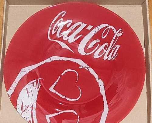 Тарелка coca-cola сердце