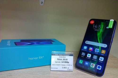 Мобильный телефон Honor 8X 64 гб арт.1011 (216)