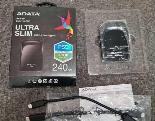 Переносной внешний ssd Adata sc680 240 gb