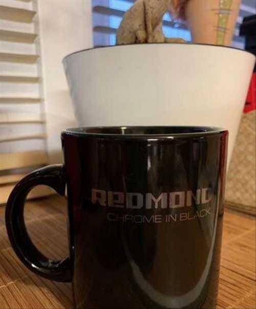 Новая черная кружка redmond 300 мл