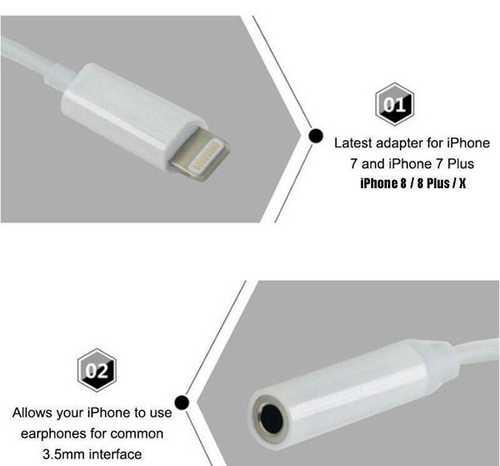 Переходник новый для Apple iPhone lightning 3,5mm
