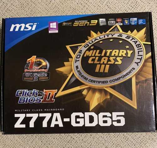 Комплект MSI Z77A-GD65, i5-2550K, ddr3 16gb, MSI-G