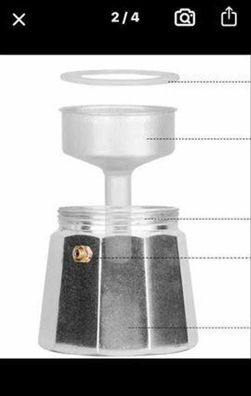 Стликоновое кольцо-уплотнитель для гейзерной кофев