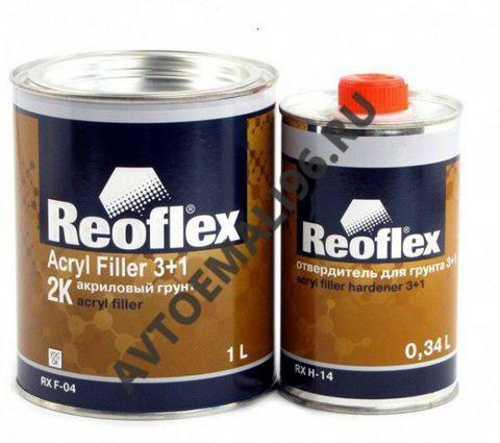 Reoflex/реофлекс Грунт 3+1 2К акриловый Белый 1л+0