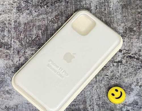 Оригинал iPhone 11 Pro Чехол Silicone Белый White