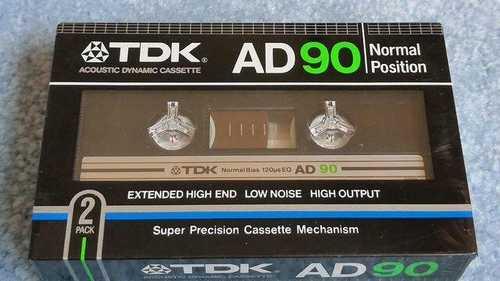 Аудиокассета TDK AD 90 (Pack-2) релиз-1982 (Japan)