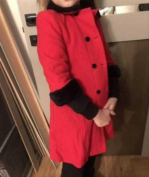 Marks spencer пальто детское 4-6 лет