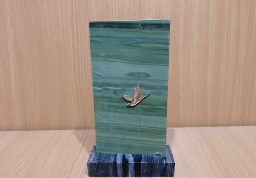 Сувенир стелла Утка Гусь Мрамор Офиокальцит камень