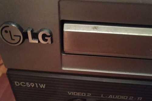 Видеомагнитофон + dvd LG- dc591w