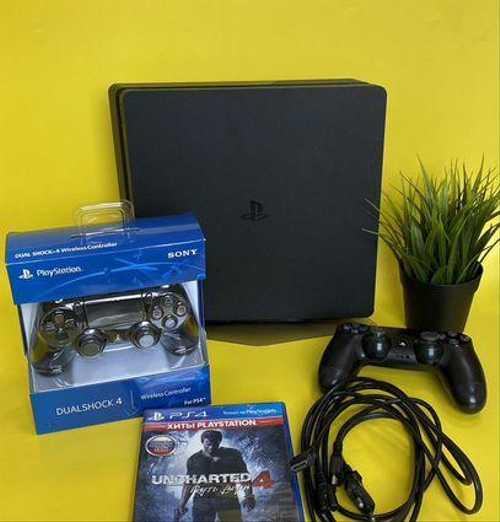 Sony PS4 Slim 1tb + 2 джойстика + 1 игра