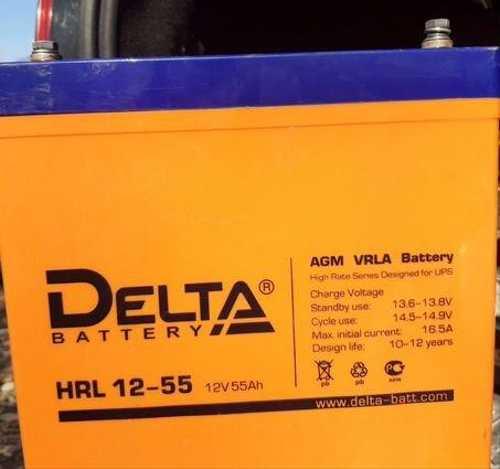 Аккумуляторная батарея delta hrl 12-55