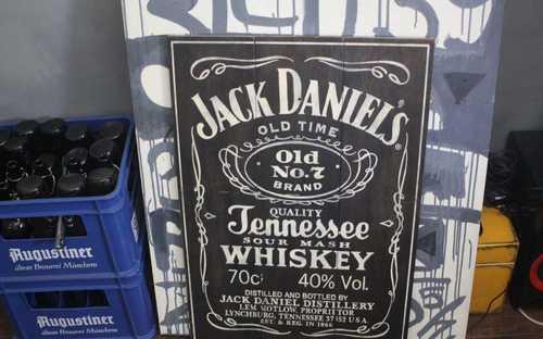 Jack Daniels рекламная табличка вывеска, лофт