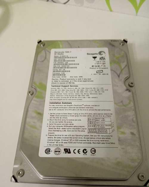 Жесткий диск hdd Seagate Barracuda 7200 на 80 Гб