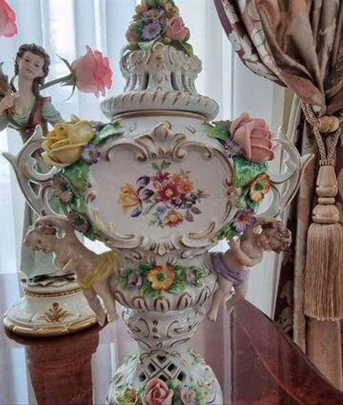 Антикварная ваза Sitzendorf 1910 г