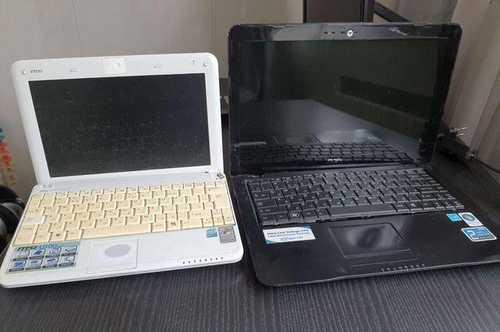 Ноутбук msi x340 и msi u100 на запчасти