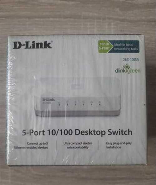 Коммутатор D-Link 10/100 Desktop Switch (DES-1005A