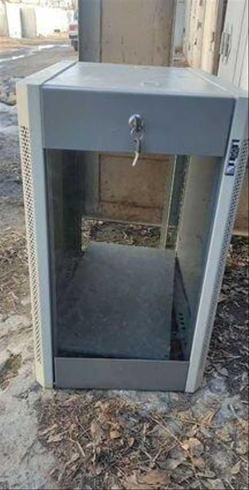 Шкаф телекоммуникационный настенный 6U дверь стекл