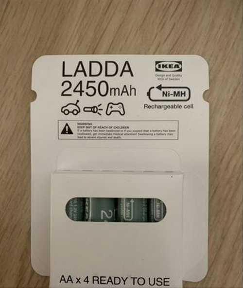 Ladda 2450mAh Аккумуляторная батарейка, HR06 AA