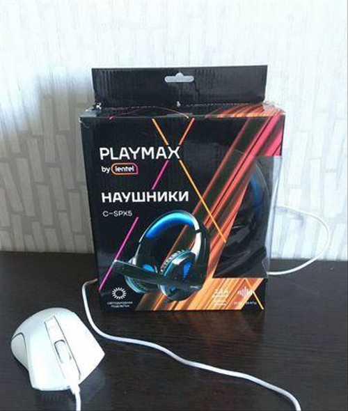 Наушники PlayMax и проводная мышь