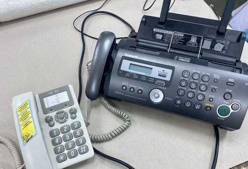 Стационарный телефон texet и факс Panasonic