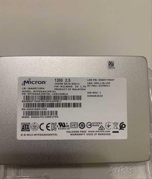 SSD 256gb Micron