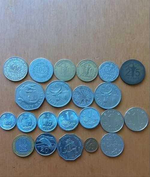 Монеты Африка, Китай, Восточные Карибы