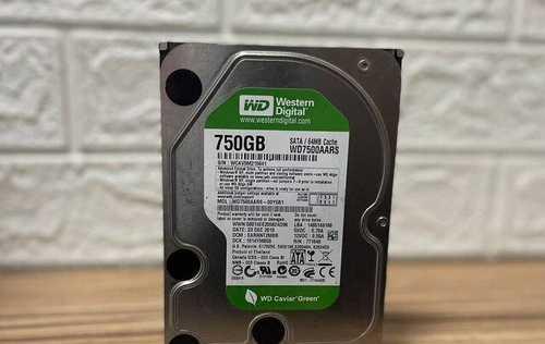 Жесткий диск 750Gb WD Green WD7500aars