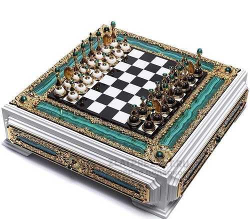 Златоустовские шахматы из малахита