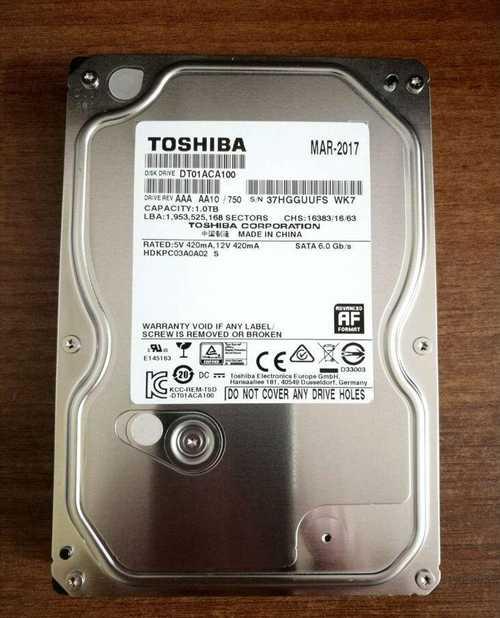 Жосткий диск hdd Toshiba 1тб