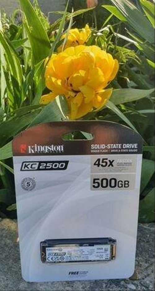 Новый быстрый SSD M.2 NVMe Kingston KC2500 500GB