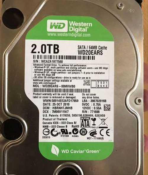 Western Digital wd20ears 2tb