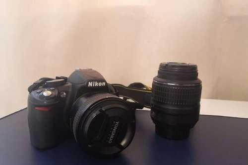Зеркальная камера Nikon D3100 kit + YongNuo 50mm