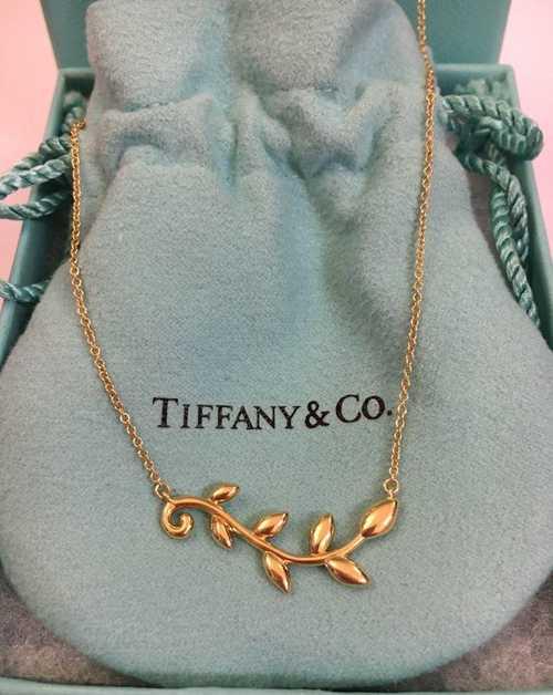 Tiffany & Co золотой подвес Olive Leaf