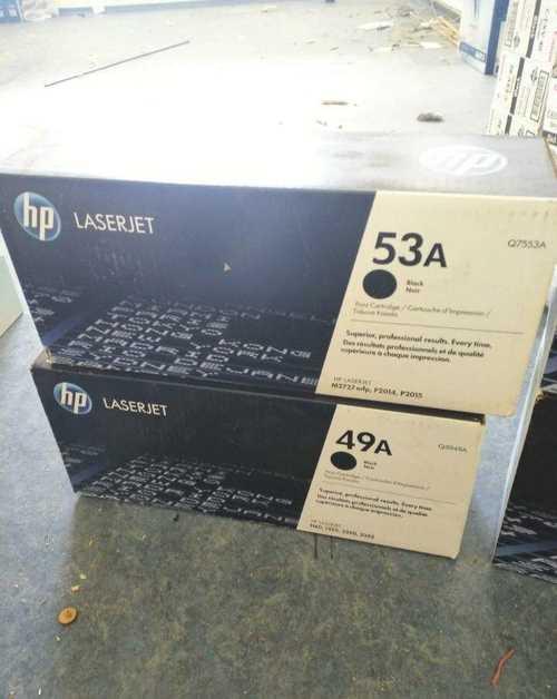 Картридж HP Laserjet 49А, 53А оригинал. Canon BX-3