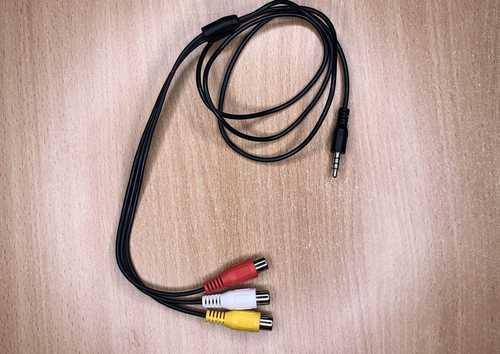 Кабель mini jack - 3 rca (f)